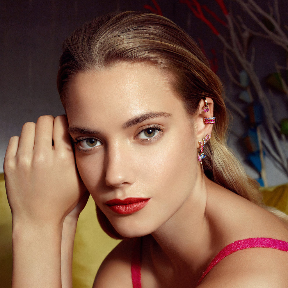 Single Orb Hoop Pink Sapphire Large – Robinson Pelham