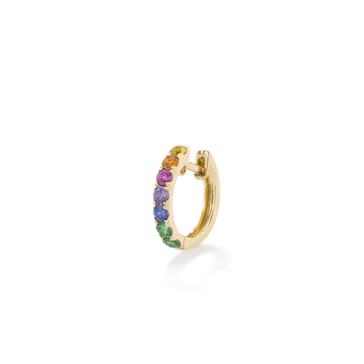 Single Orb Hoop Rainbow Sapphires Midi – Robinson Pelham